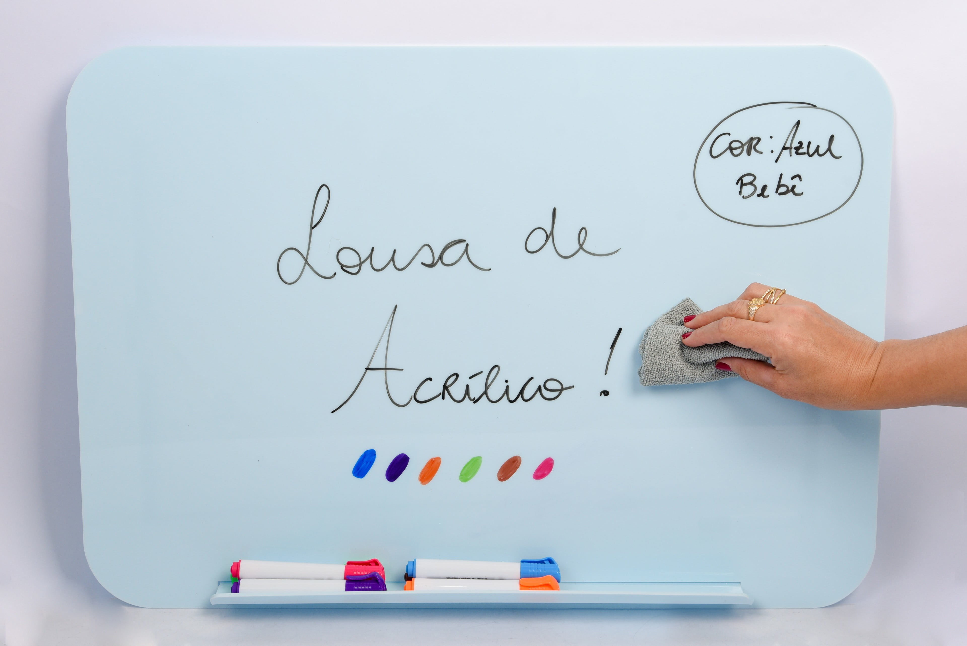 Lousa de Acrílico - Azul Bebê - ADEQUADRO